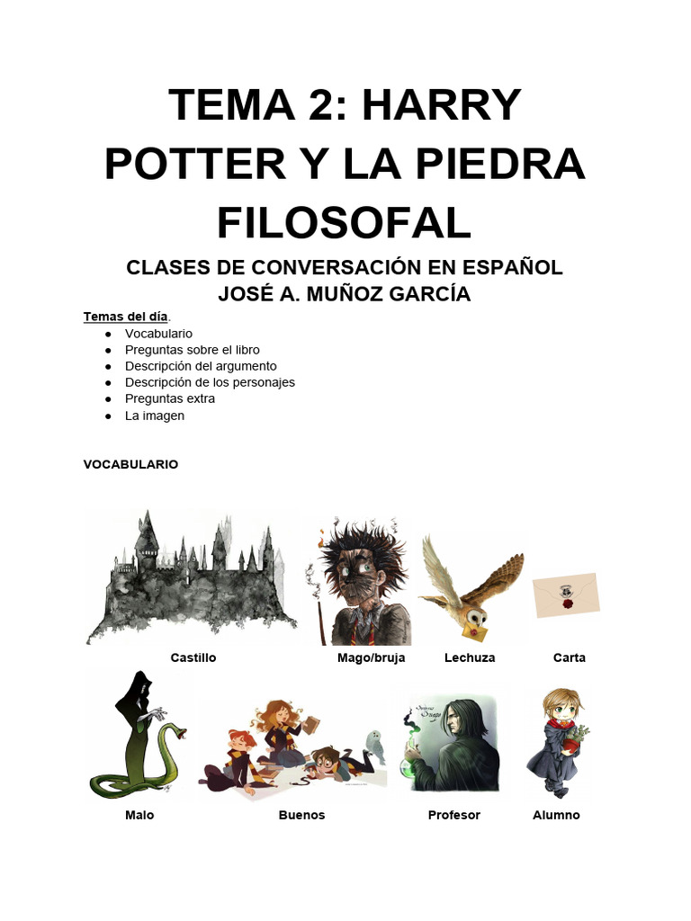 Día 3 - Harry Potter y La Piedra Filosofal | PDF | J. K. Rowling ...