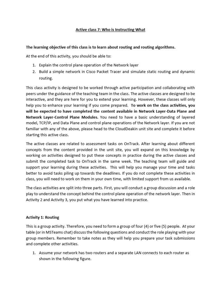Routing Algorithms and Network Simulation | PDF | Router (Computing) | Routing