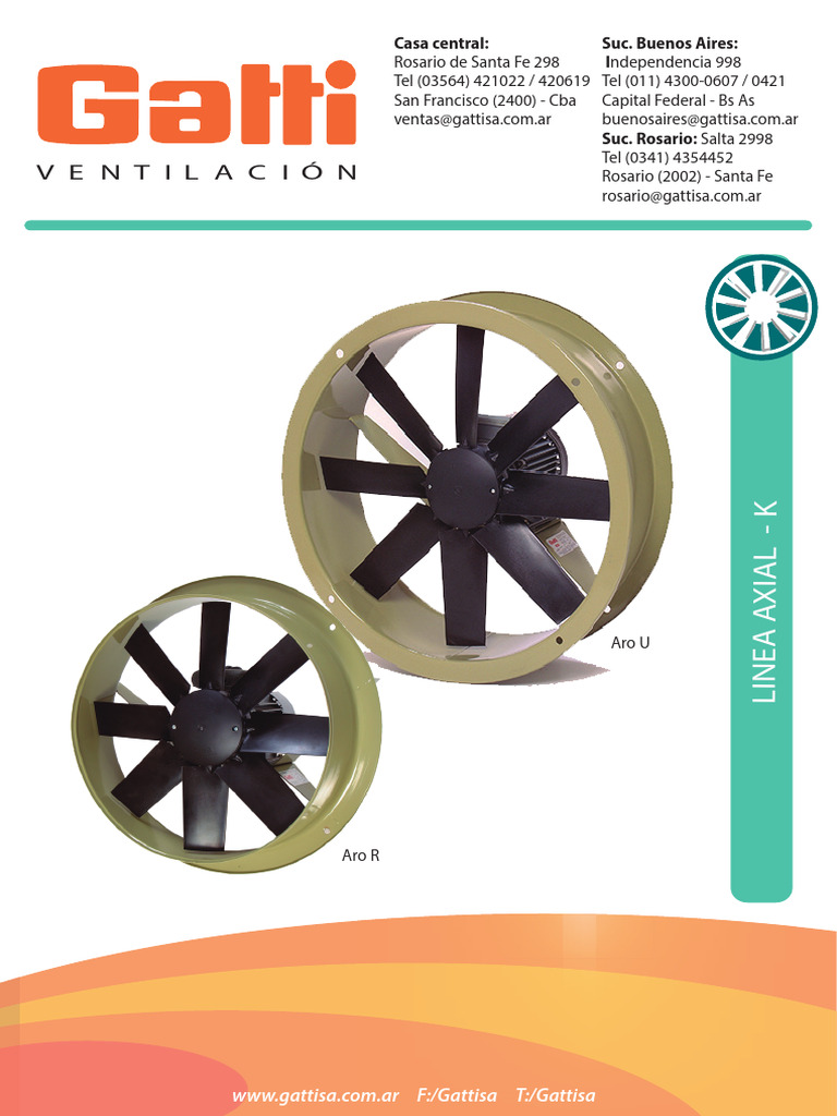 Extractores Gatti Línea K: Especificaciones | PDF | Materiales