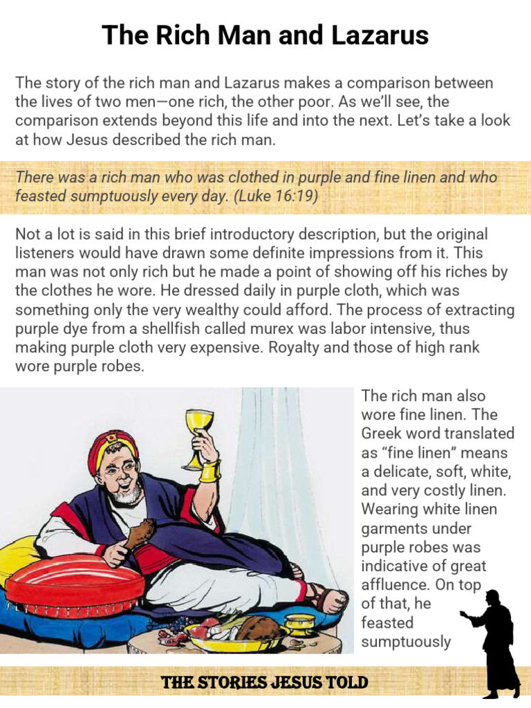 The Rich Man and Lazarus | PDF | Nevi'im | Abraham