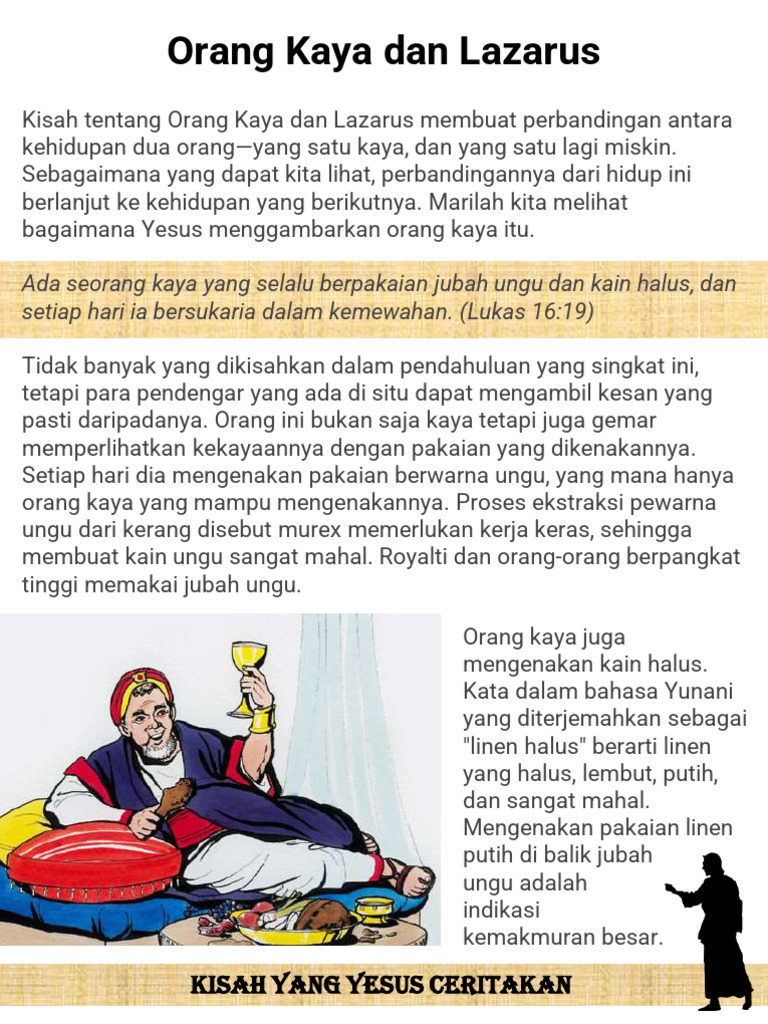 Orang Kaya Dan Lazarus | PDF