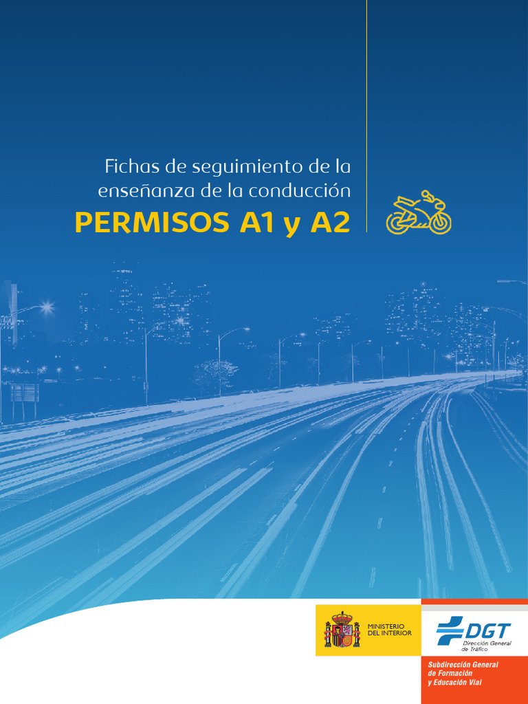 Cuadernillo Formacion Dgt A1 Y A2 Pdf Motocicleta Seguridad Vial
