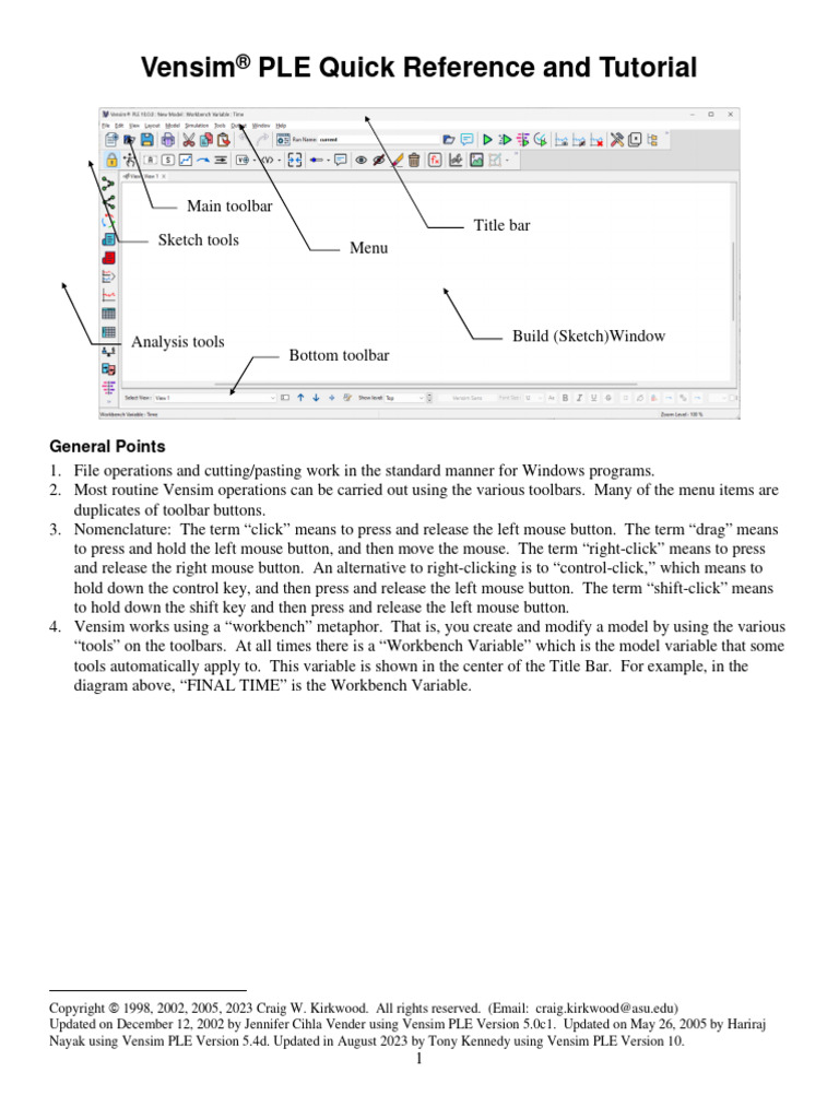 Vensim PLE Tutorial | PDF | Button (Computing) | Window (Computing)