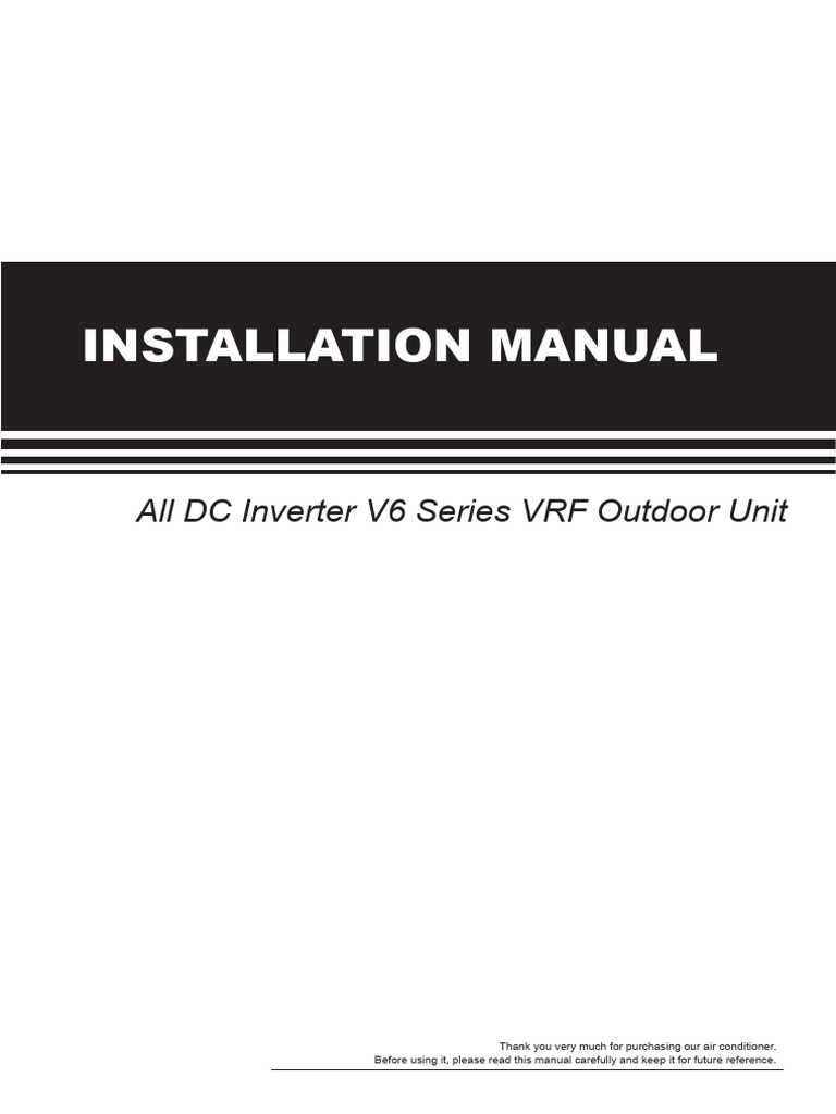 Midea V6R Heat Recovery VRF Installation Manual | PDF | Leak ...