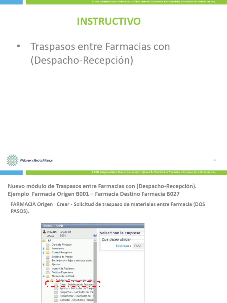 Instructivo de Traspasos entre Farmacias | PDF | Informática
