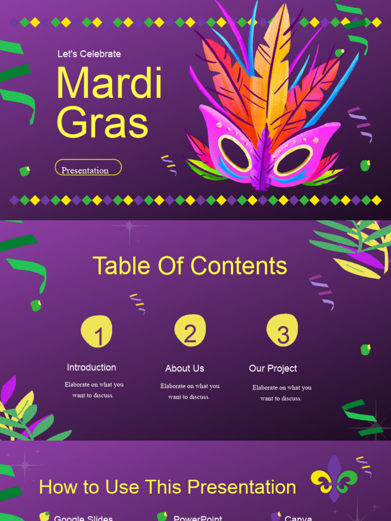 Let's Celebrate Mardi Gras Presentation | PDF | Microsoft Power Point ...
