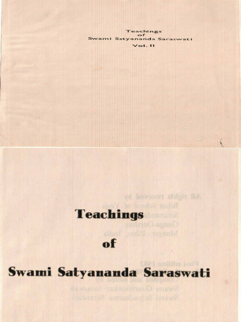 Teaching of Swami Satyananda - Vol.2 | PDF