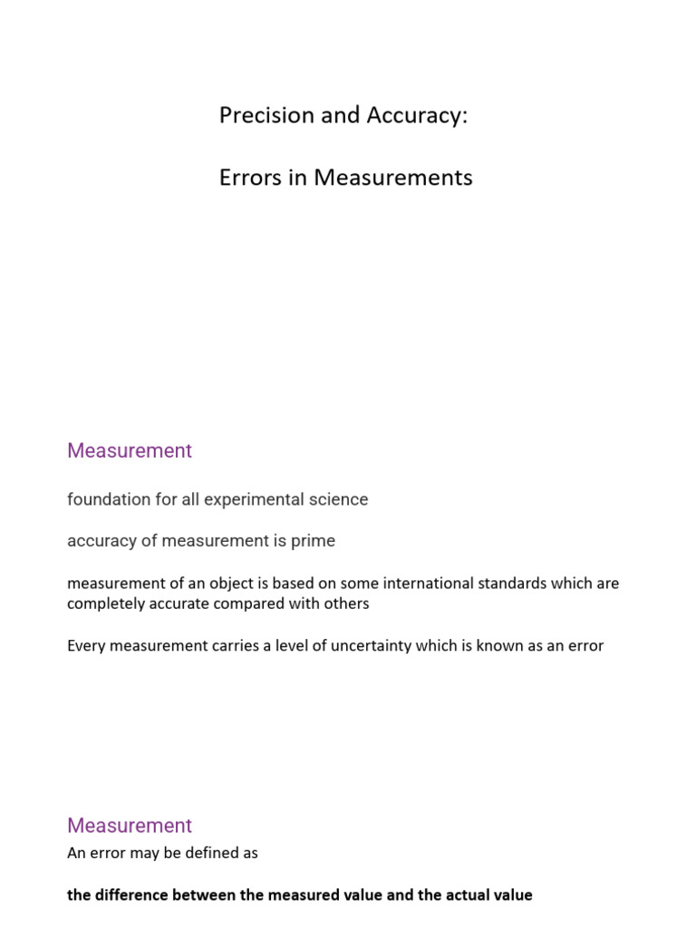 EC322 Errors - Accuracy & Precision | PDF | Significant Figures ... EC322 Errors - Accuracy & Precision | PDF | Significant Figures ...
