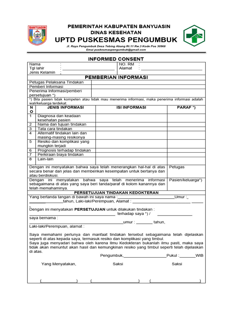 Form Inform Consent Pdf