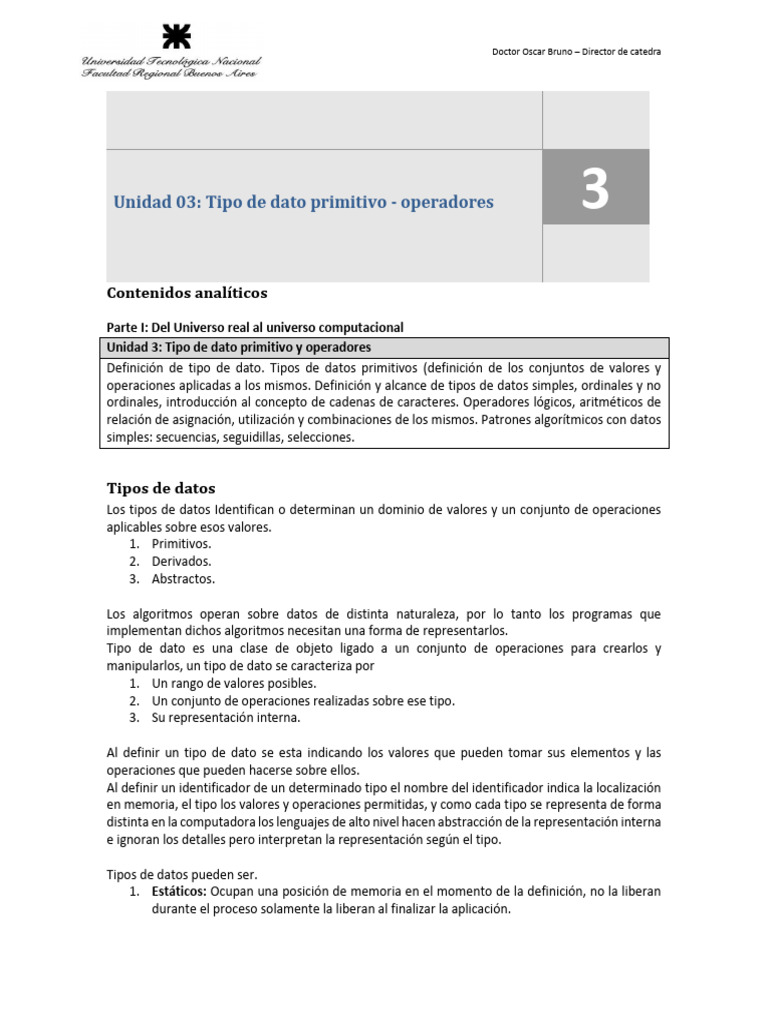 2023 03 Unidad03 | PDF | Tipo de datos | Puntero (Programación de ...