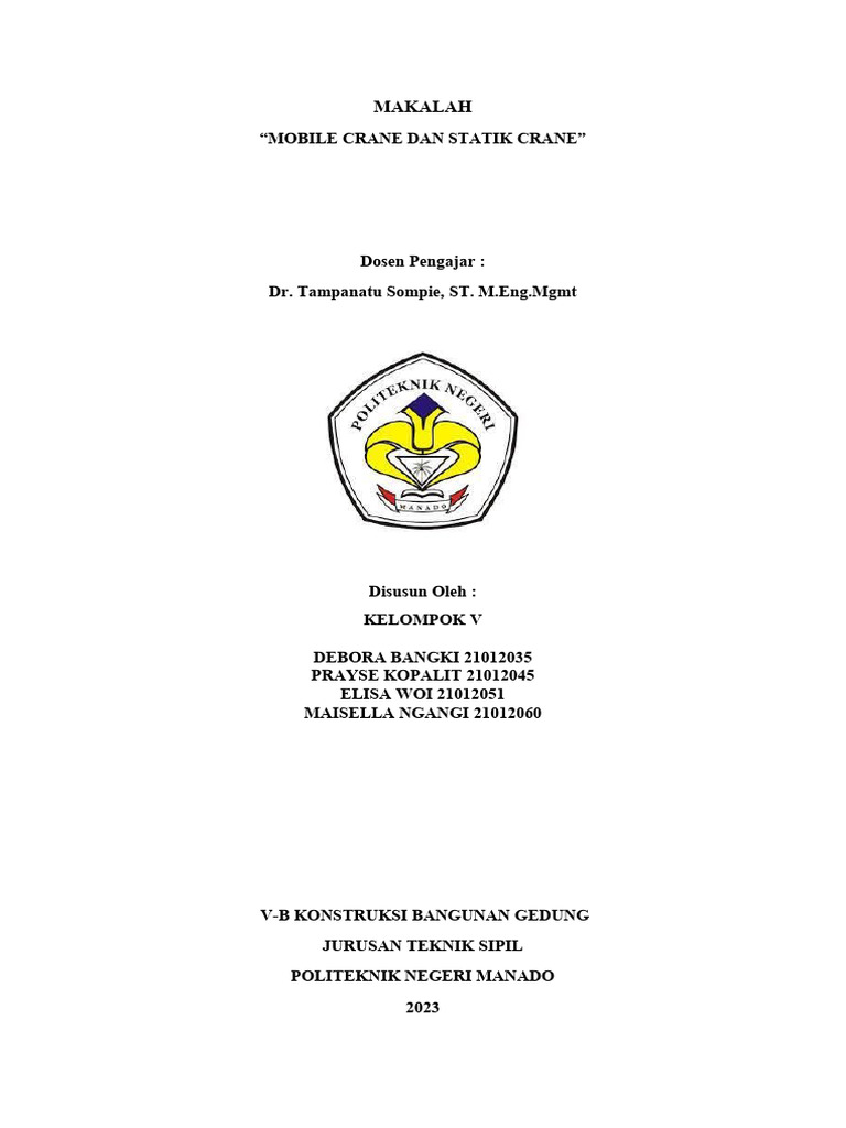 Mobile dan Statik Crane | PDF