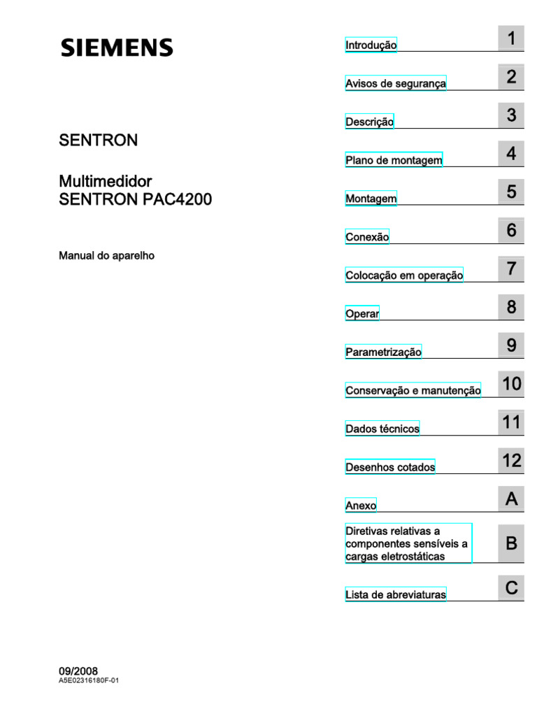 Manual Sentron Pac4200 Portugues | PDF | Transformador | Siemens