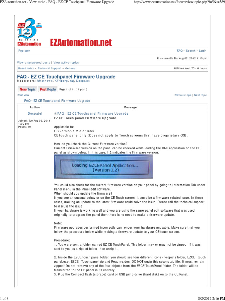 EZCE Touchpanel Firmware - How Do You Check The Current Firmware Version | PDF | Usb Flash Drive ...
