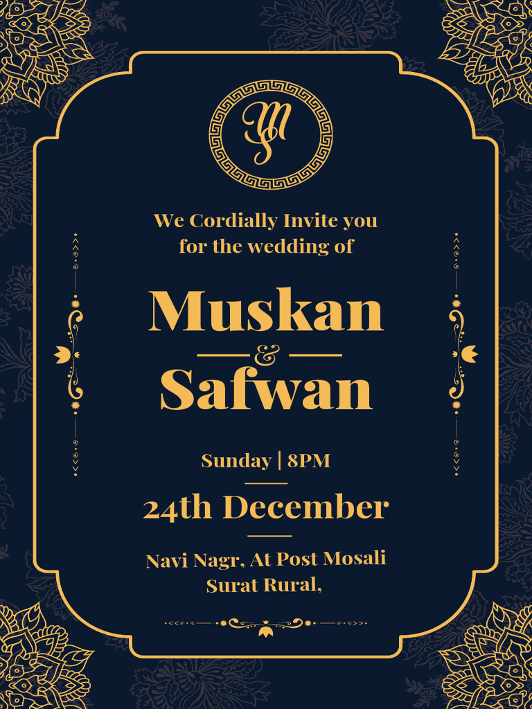 WEDDING CARD MUSKAN | PDF