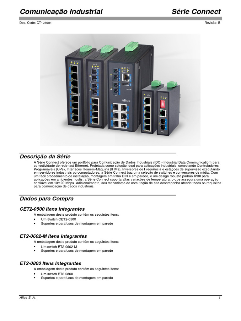 Switch Industrial CET2-0500 Altus | PDF