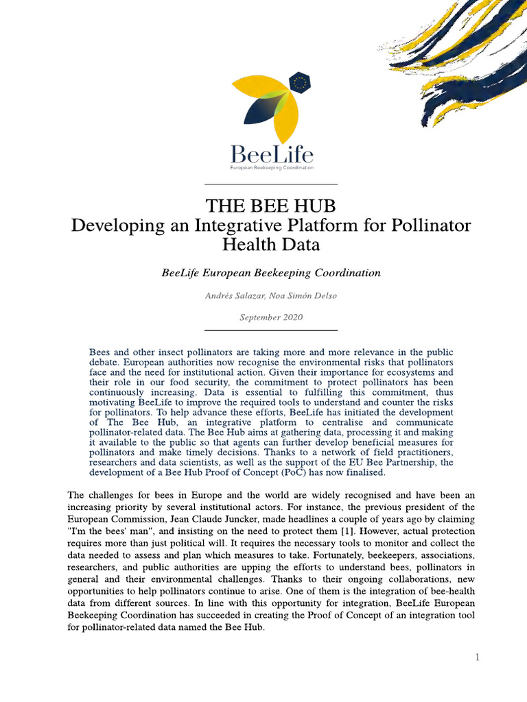 The Bee Hub: Integrating Pollinator Data | PDF | Honey Bee | Beekeeping