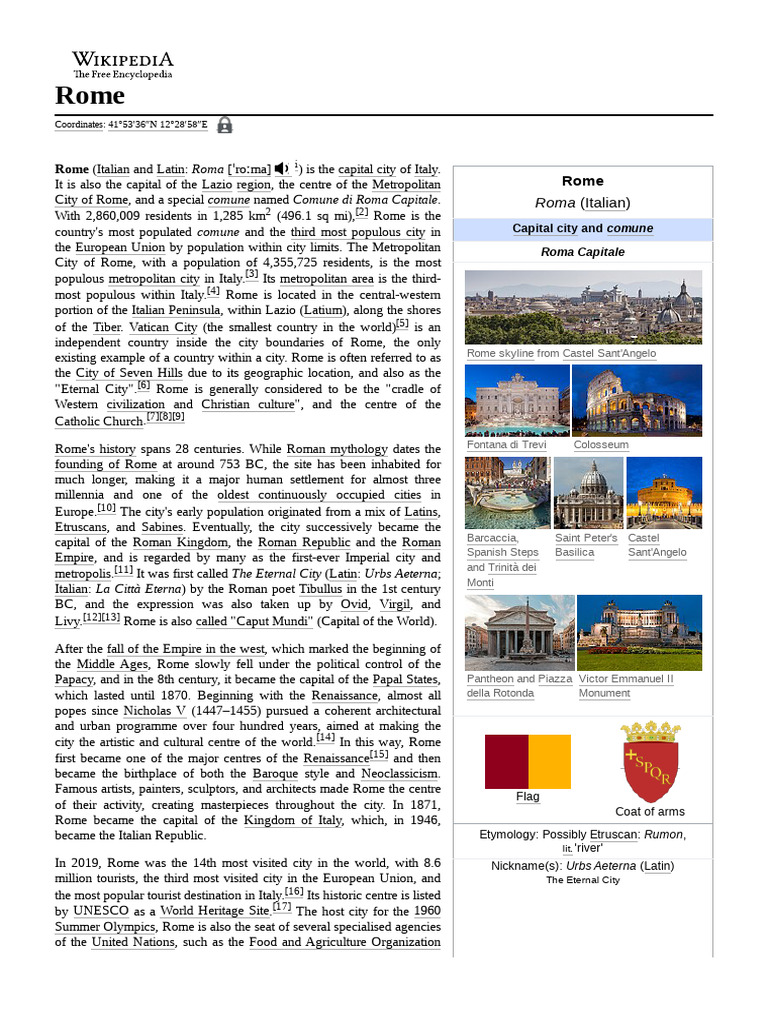 Rome: The Eternal City Overview | PDF | Rome | Roman Republic