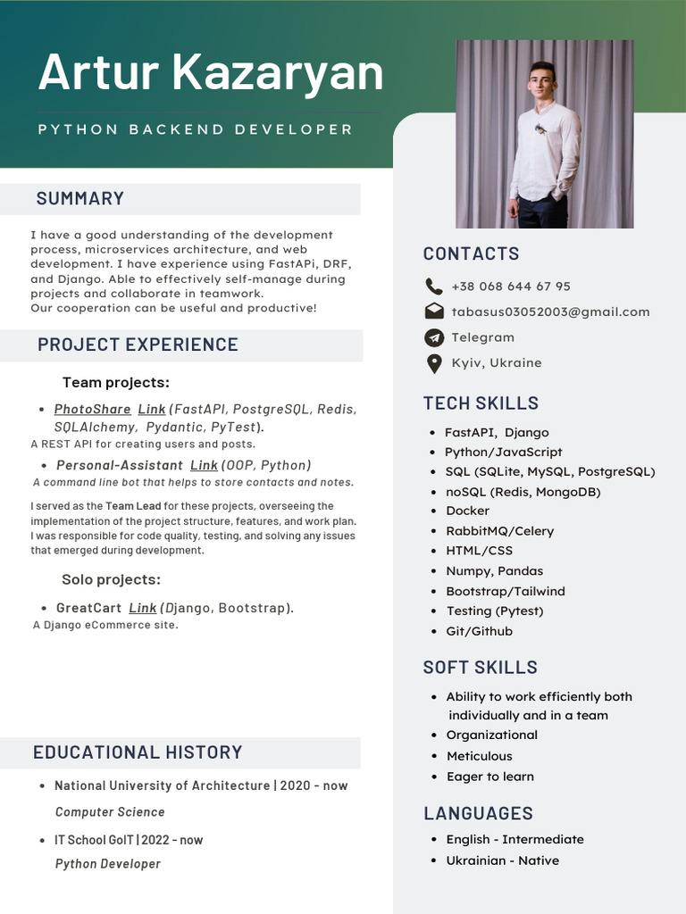 Python Backend Kazayan CV | PDF Python Backend Kazayan CV | PDF