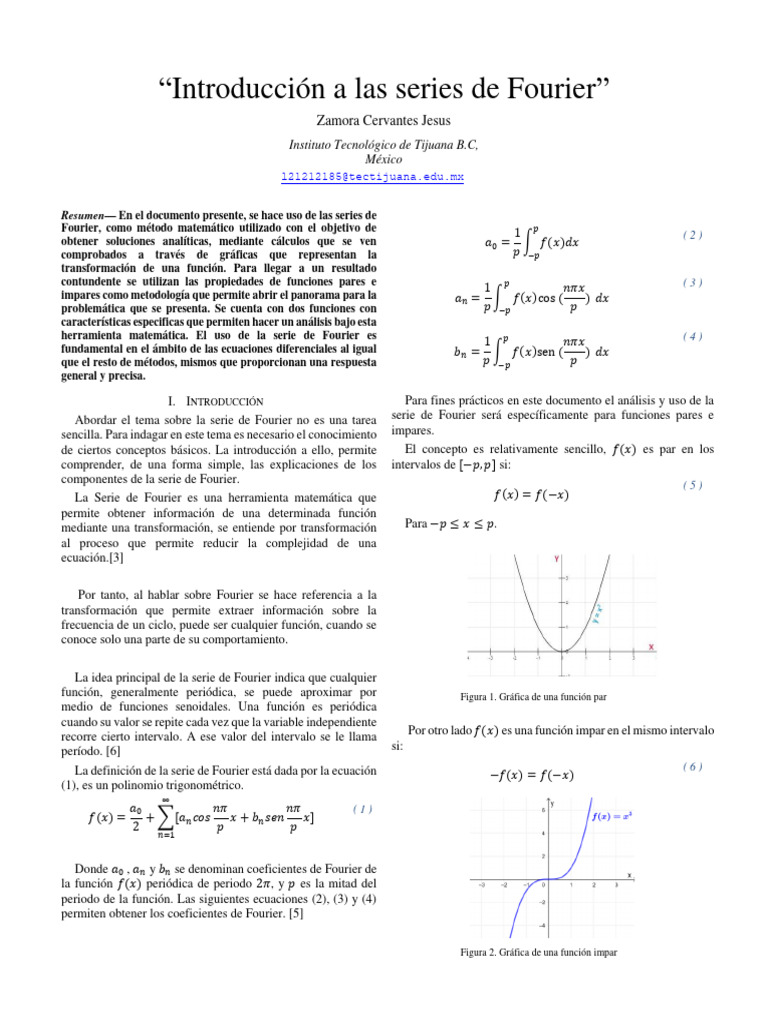 Práctica 5 Series de Fourier | PDF | Series de Fourier | Integral