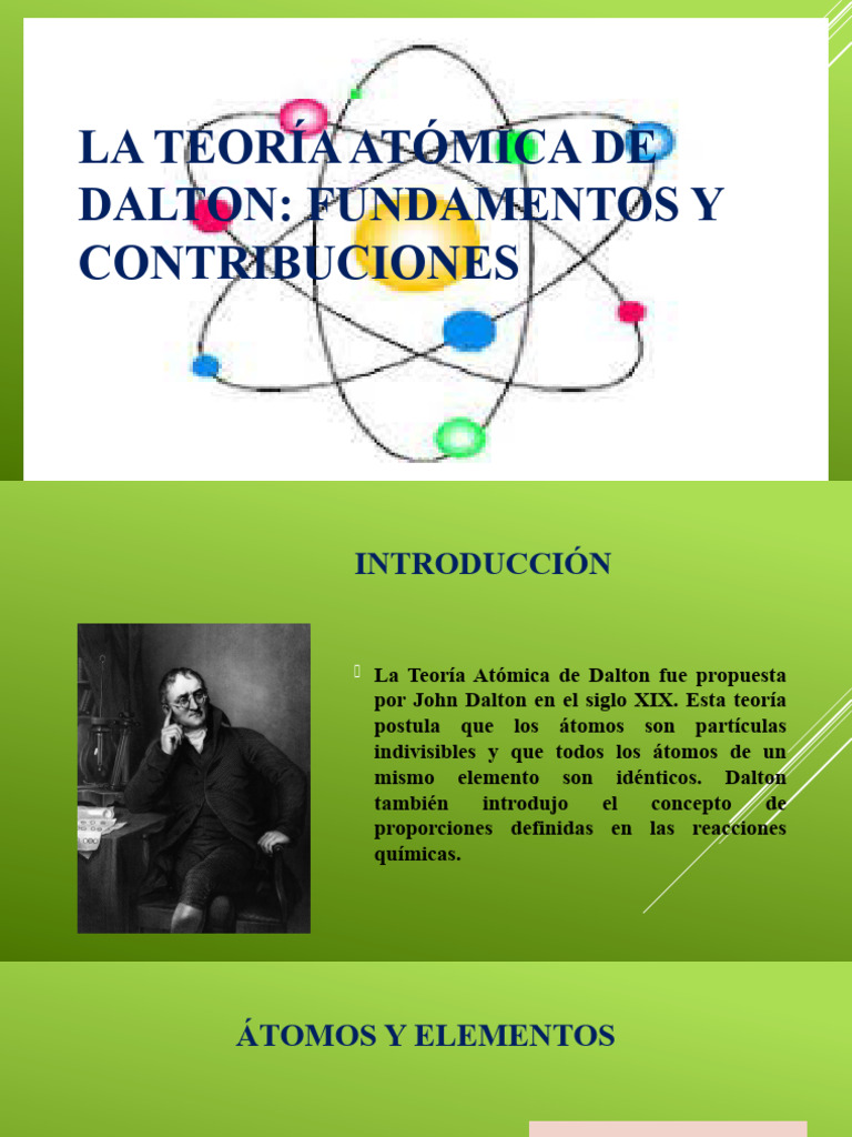 Teoria Atomica de Dalton | PDF | Ciencia y matemáticas