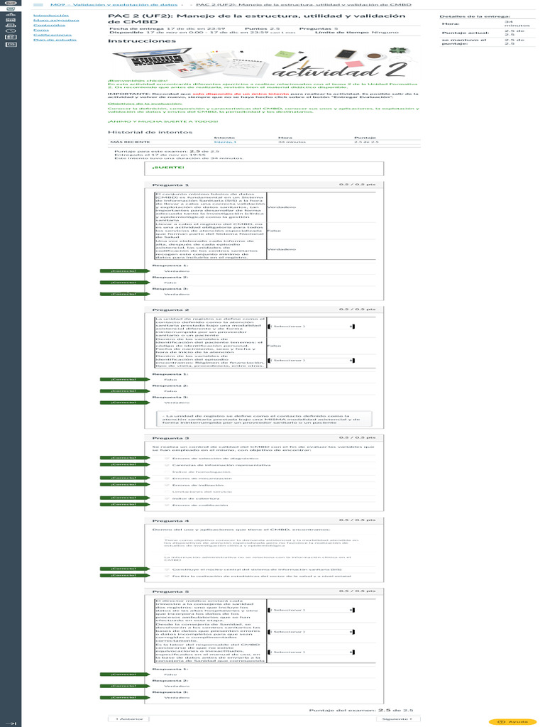PAC2 (UF2) Manejo de La Estructura, Utilidad y Validacio - N de CMBD M09 - Validacio - N y ...