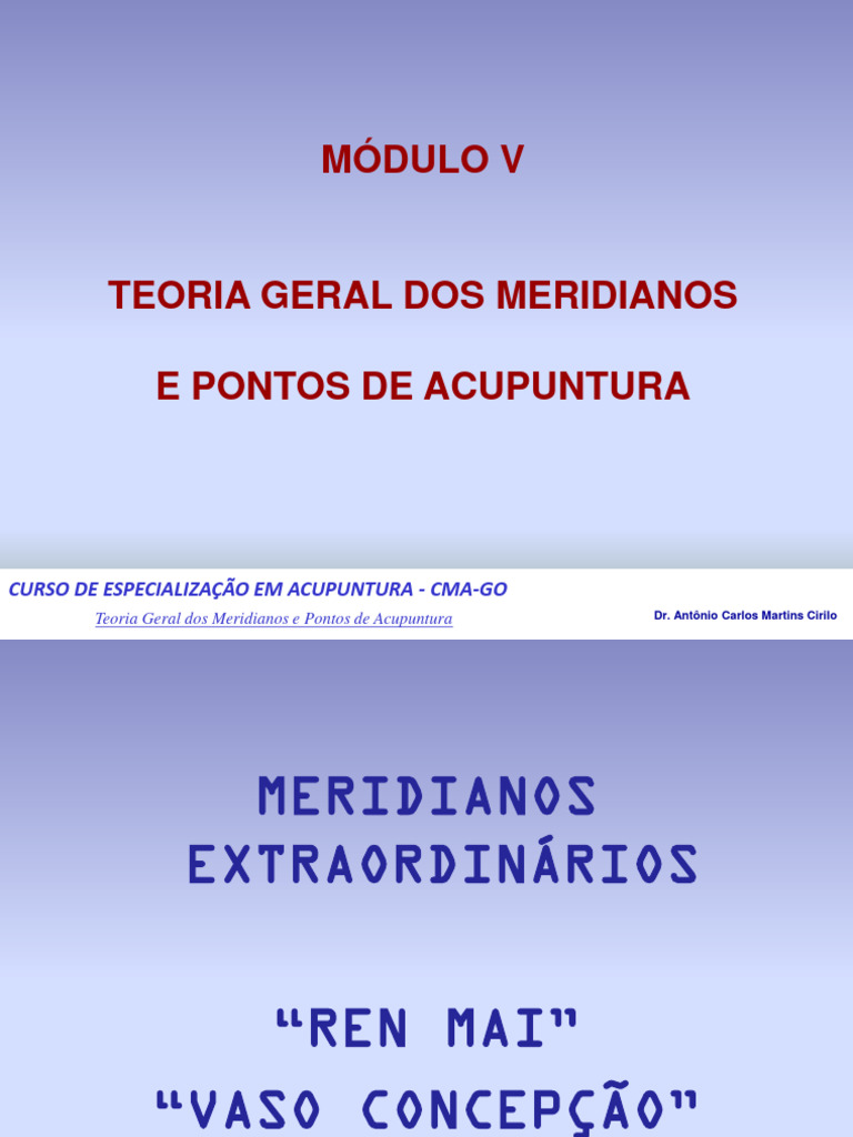 3. MERIDIANOS - REN MAI - DU MAI | PDF | Meridiano (acupuntura ...