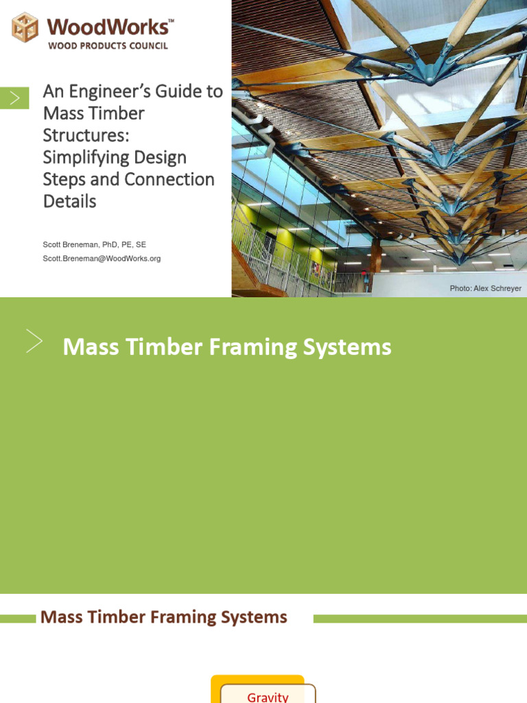 Presentation Slides BRENEMAN An Engineers Guide To Mass Timber Structures | PDF | Screw ...