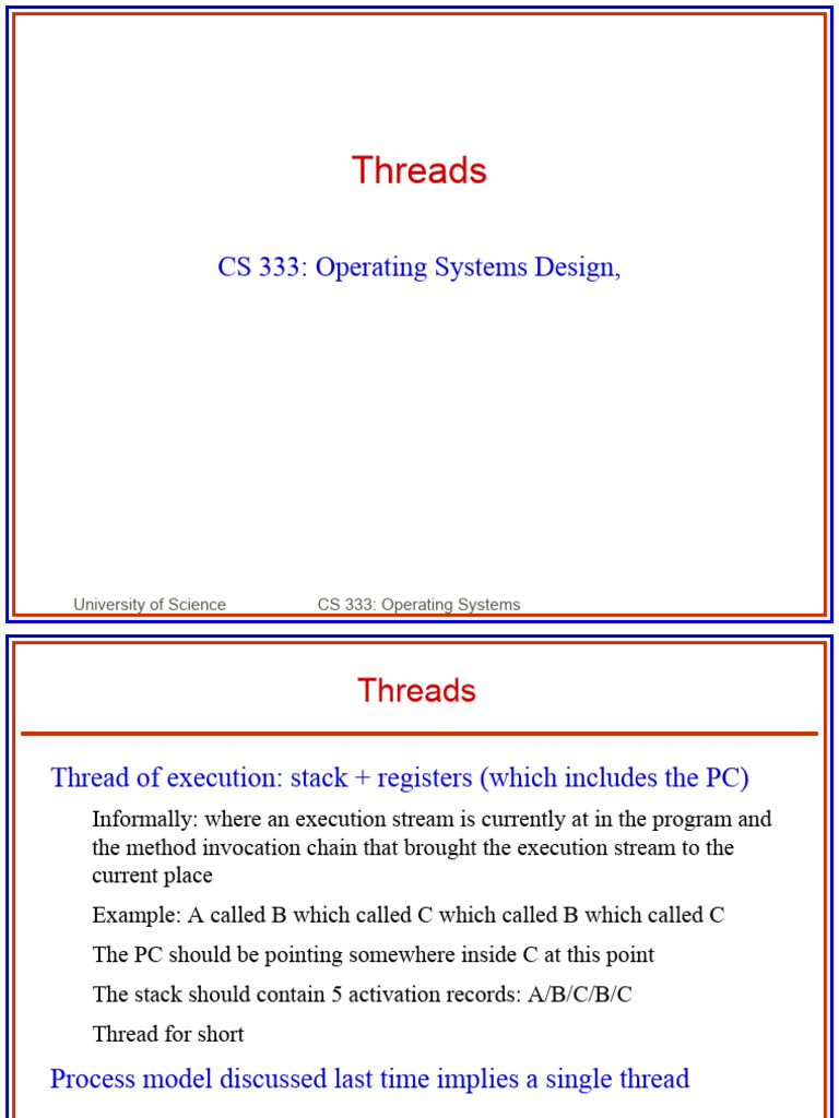 5 Threads Pdf Thread Computing Process Computing