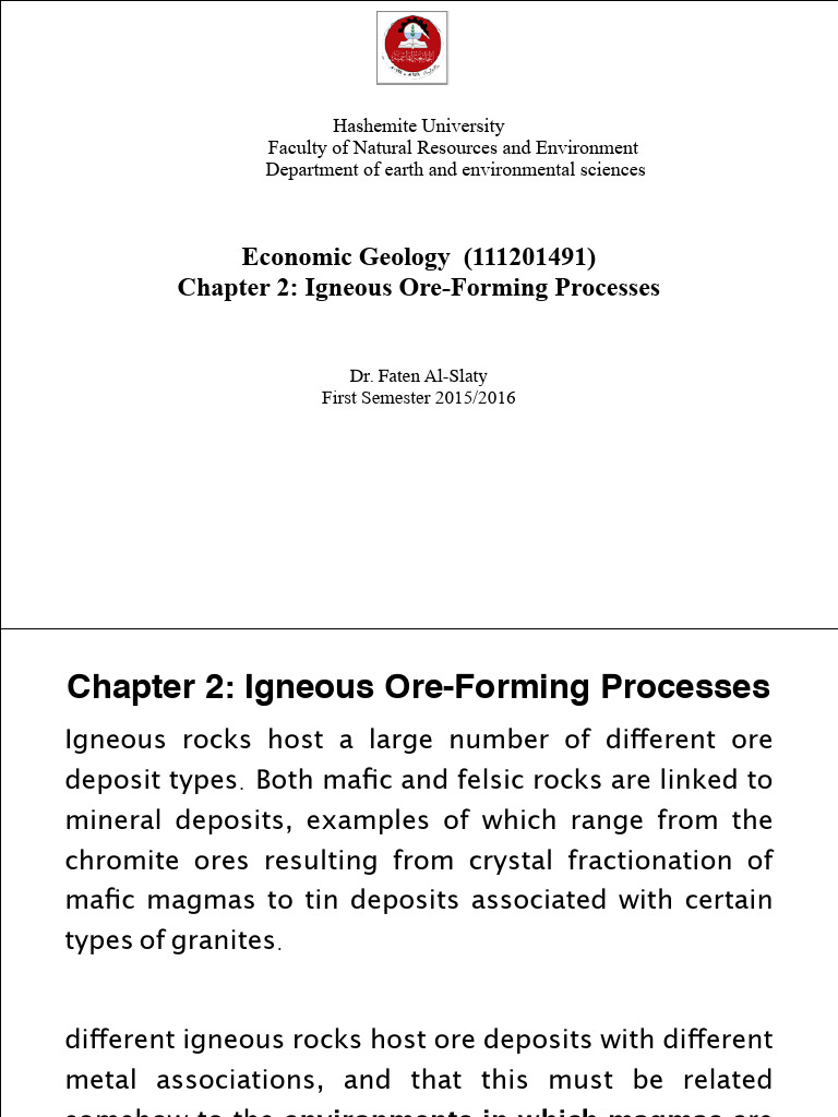 Economic Geology Part 2 | PDF | Magma | Igneous Rock