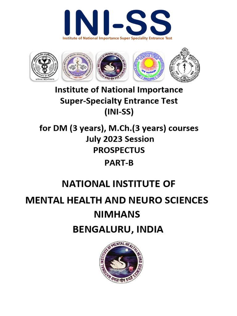 NIMHANS | PDF | Doctor Of Medicine | Psychiatry