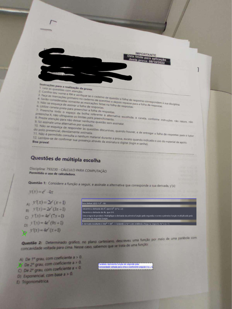 Prova Calculo para Computacao Unip | PDF