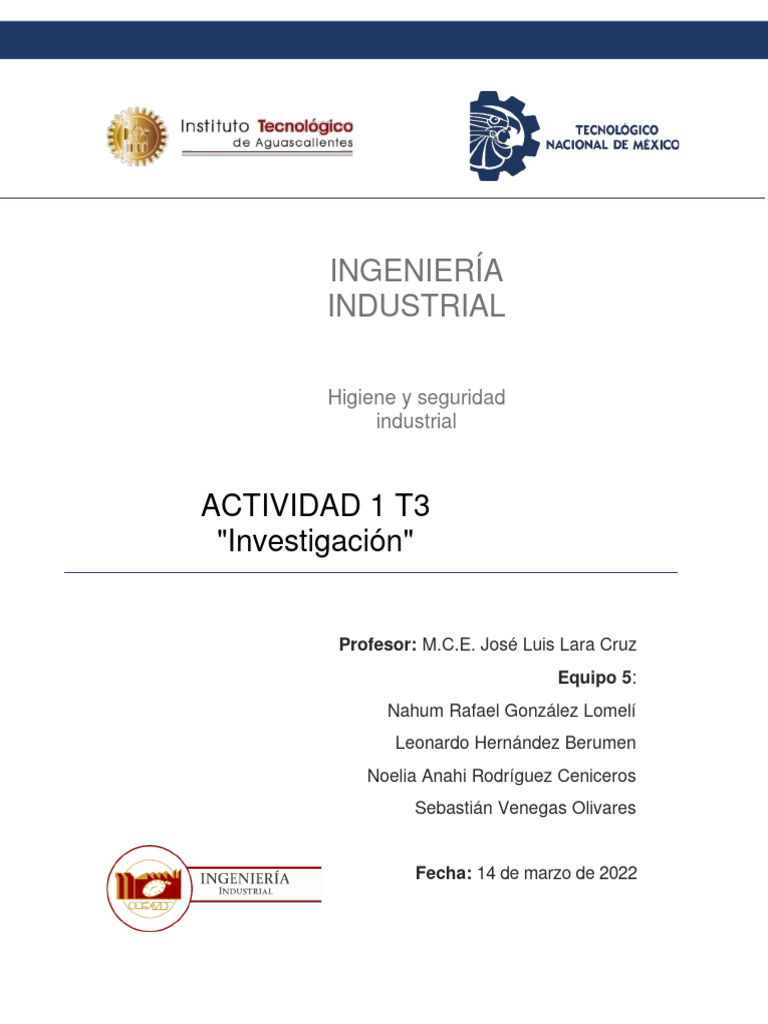 A1 T3 Higiene y Seguridad | PDF