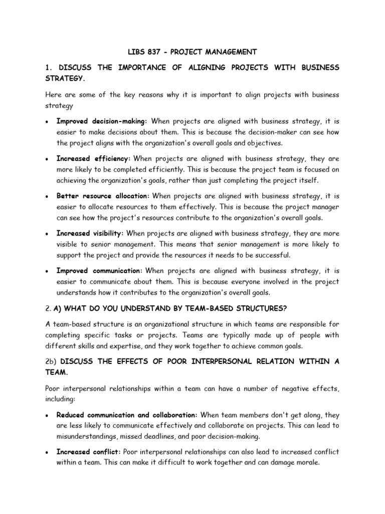 Libs 837 Project Management 4 | PDF | Project Management | Goal