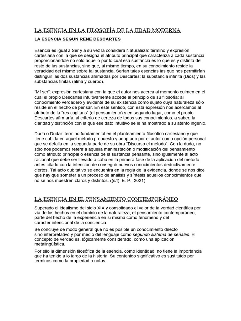 LA ESENCIA EN LA FILOSOFÍA Dante | PDF | Esencia | Verdad