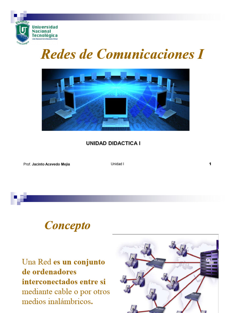 Unidad I Redes | PDF | Red de computadoras | Dirección IP