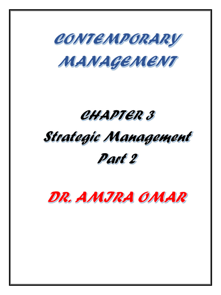 Capter 3 Strategic Management Lecture Notes Part 2 IIi | PDF Capter 3 Strategic Management Lecture Notes Part 2 IIi | PDF