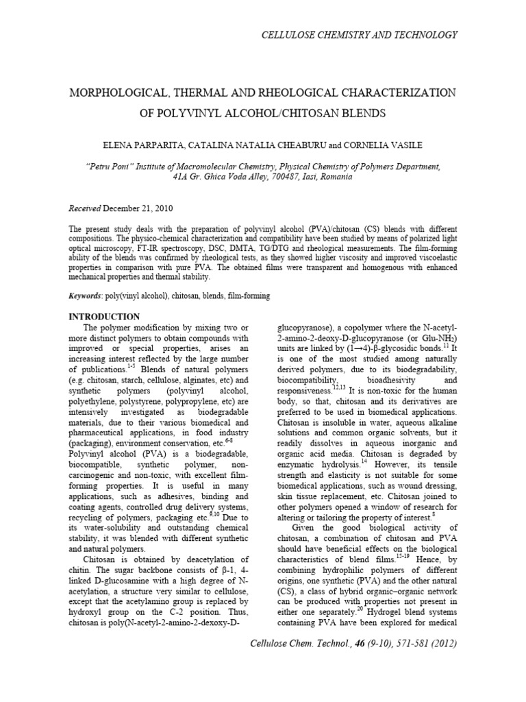 Morphological, Thermal and Rheological Characterization | PDF ...