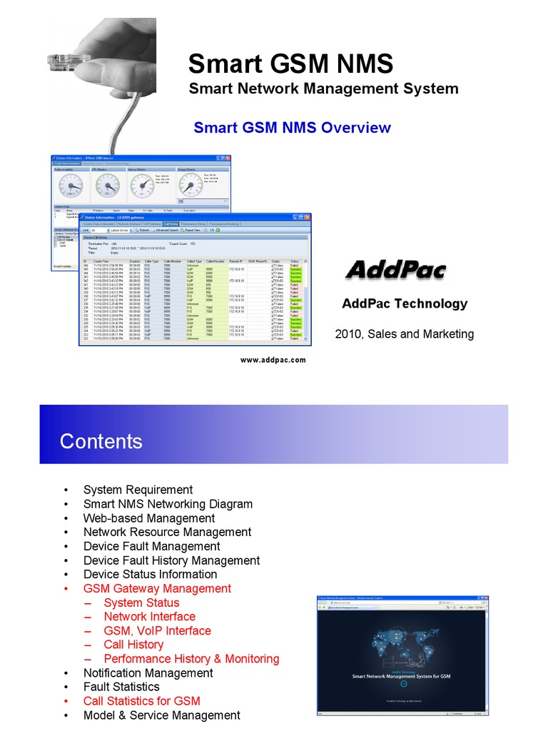 Smart GSM NMS: Smart Network Management System | PDF | Short Message ...