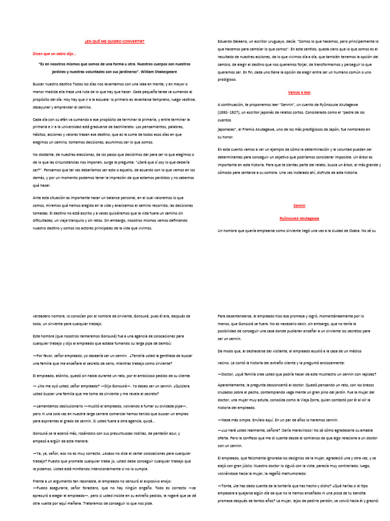 En Qué Me Quiero Convertir | PDF En Qué Me Quiero Convertir | PDF