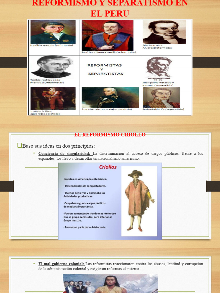 Reformismo y Separatismo en El Peru-Tercero | PDF | Historia