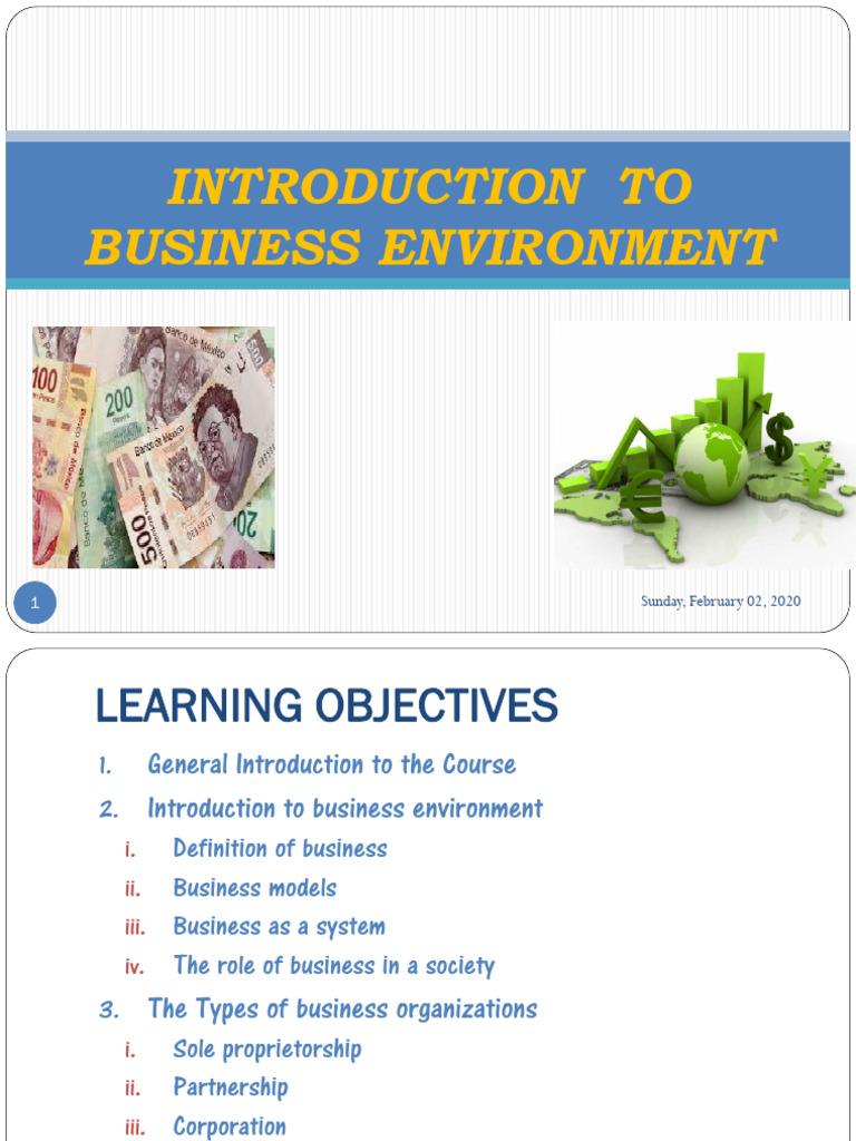 Unit 1 - Introduction To Business Environment | PDF | Partnership ...