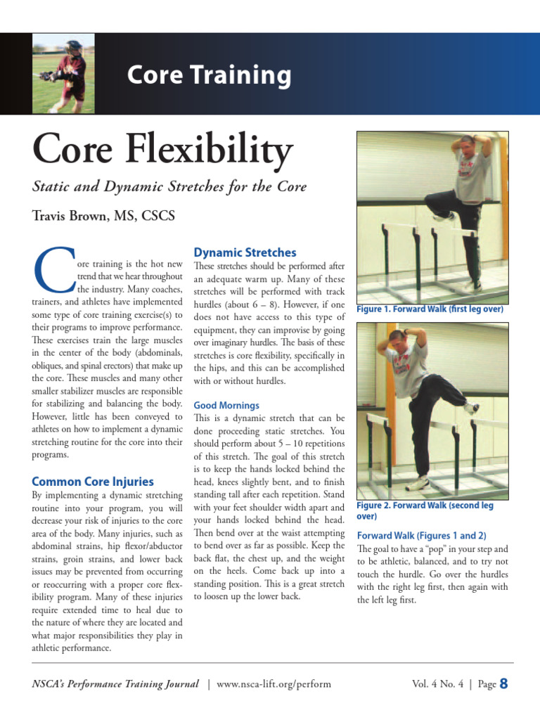 Core Flexibility-Static and Dynamic Stretches For The Core | PDF ...