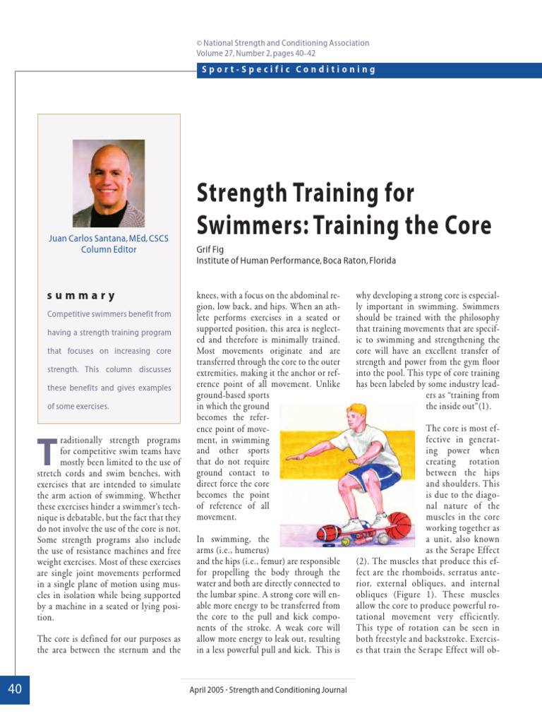 Core Trainig | PDF | Swimming | Physical Exercise