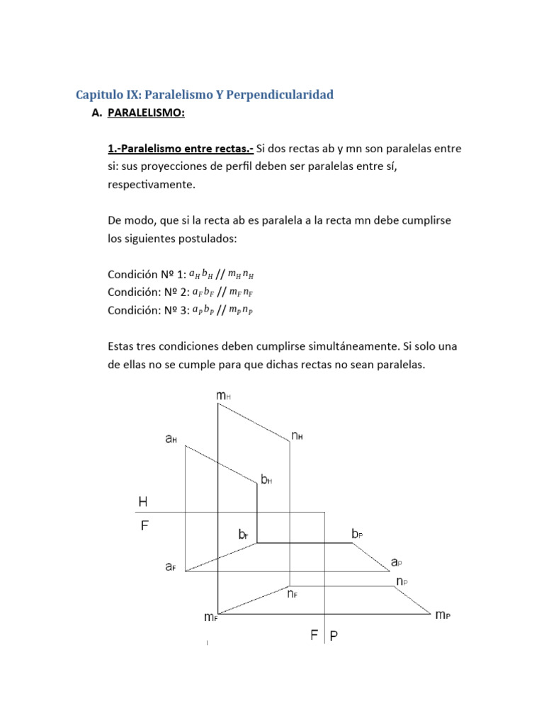 Trabajo de Paralelismo y Perpendicularidad | PDF | Perpendicular | Geometría