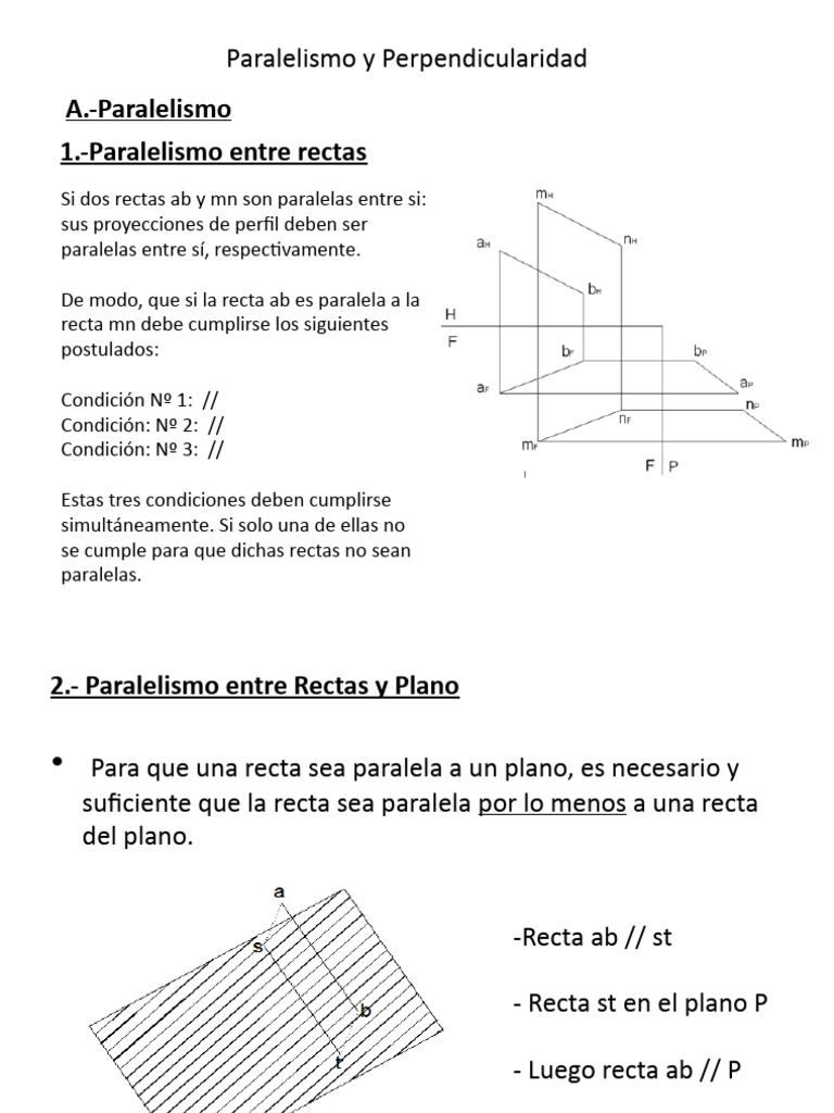 Paralelismo y Perpendicularidad Diapositivas | PDF | Perpendicular ...