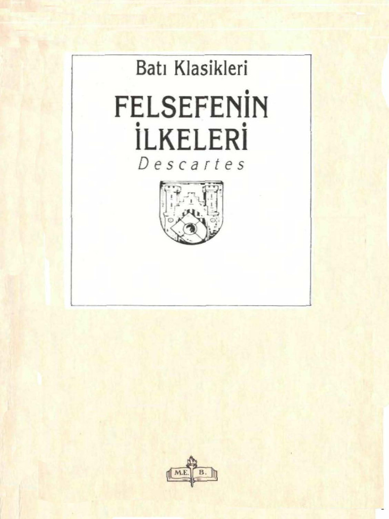 Descardes - Felsefenin İlkeleri - - э8н896 | PDF