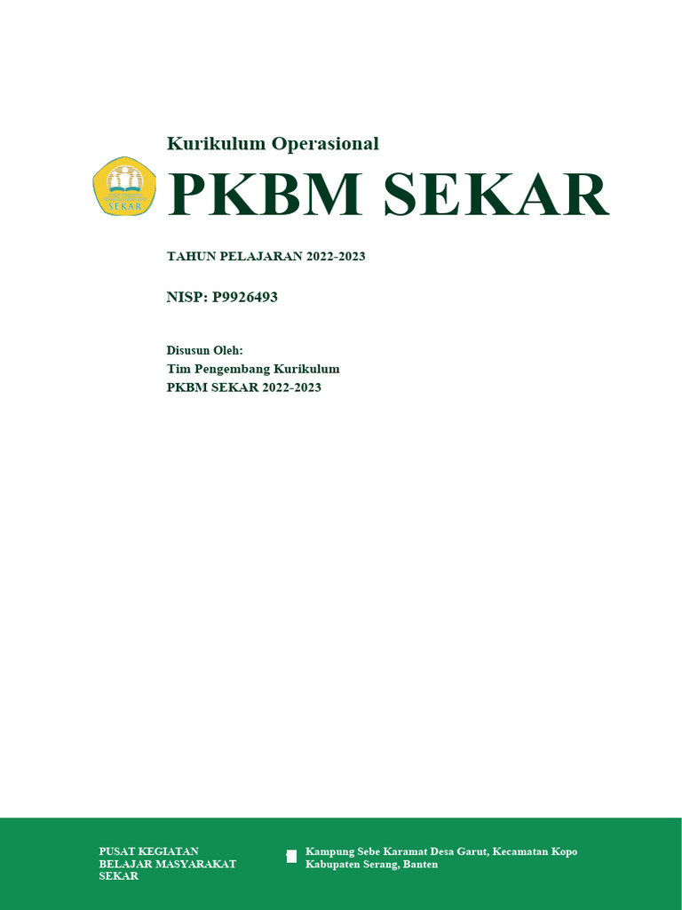 KOSP PKBM Bina Insan Mandiri RCB | PDF