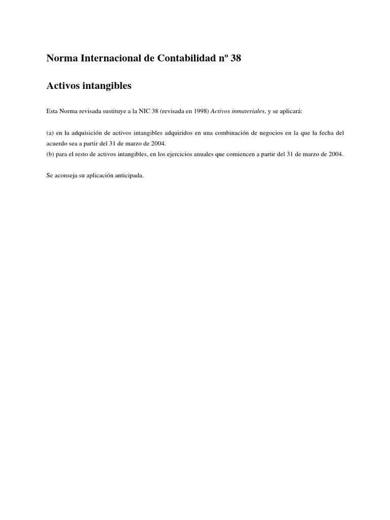 Nic 38 | Descargar gratis PDF | Activo intangible | normas ...