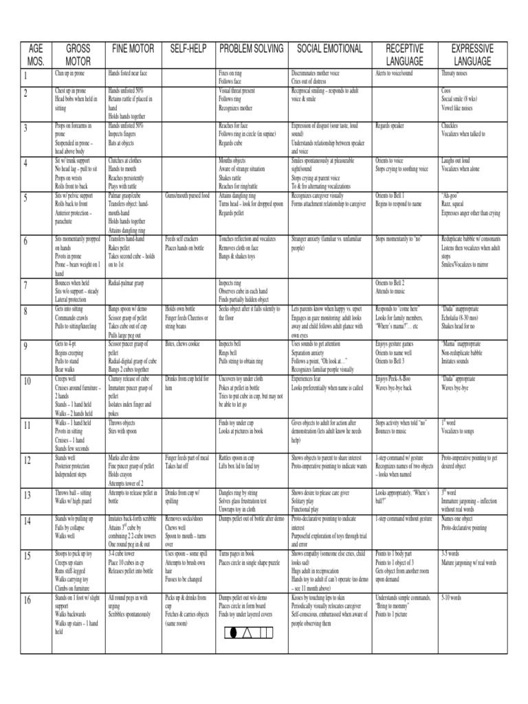 Developmental Milestones | PDF | Hand | Toys