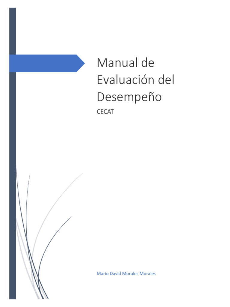 Manual de Evaluación de Desempeño | PDF | Evaluación | Evaluación de desempeño